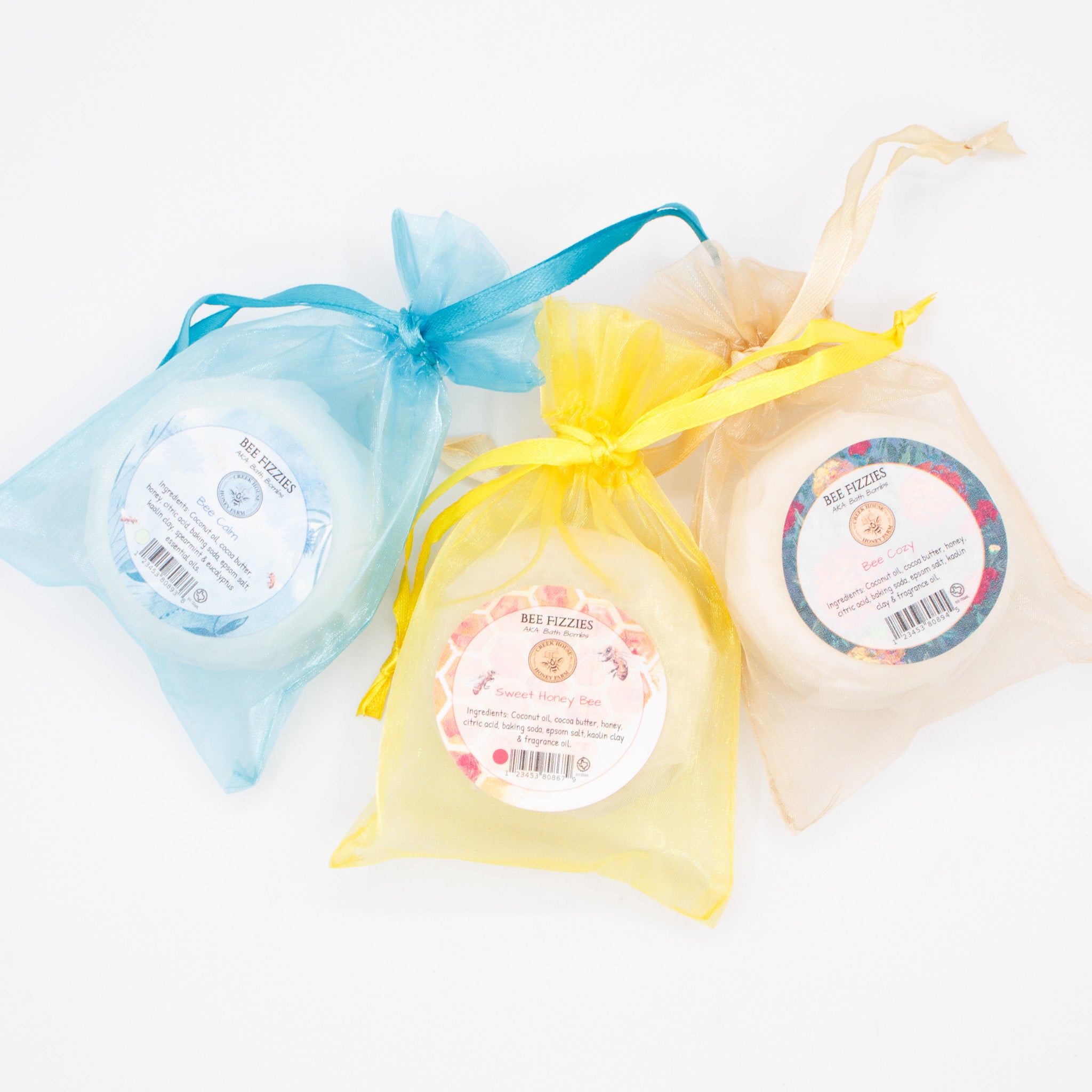 Bee Fizzy Set of 2 Pucks | Creek House Honey Farm Retail Store